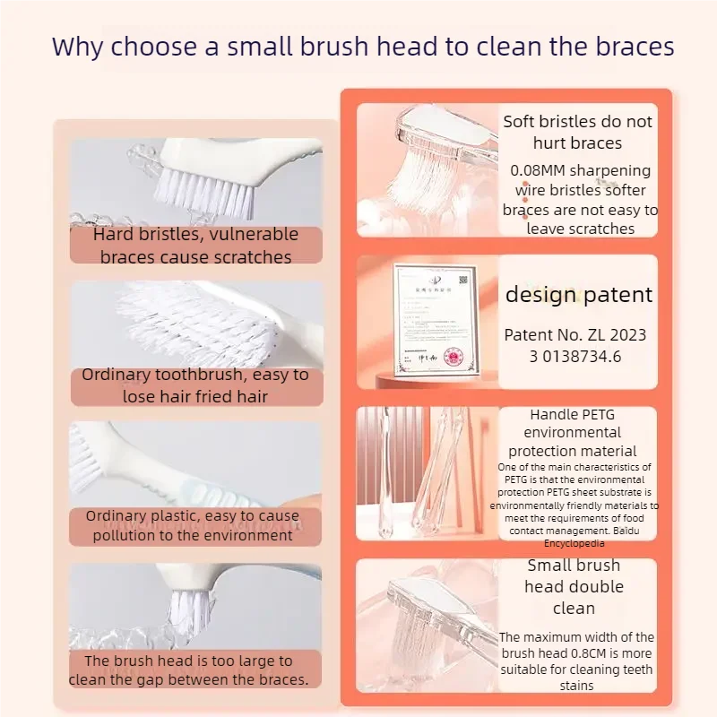Y-Kelin Retainer Cleaning Brush – Denture & Braces Cleaner for Oral ...