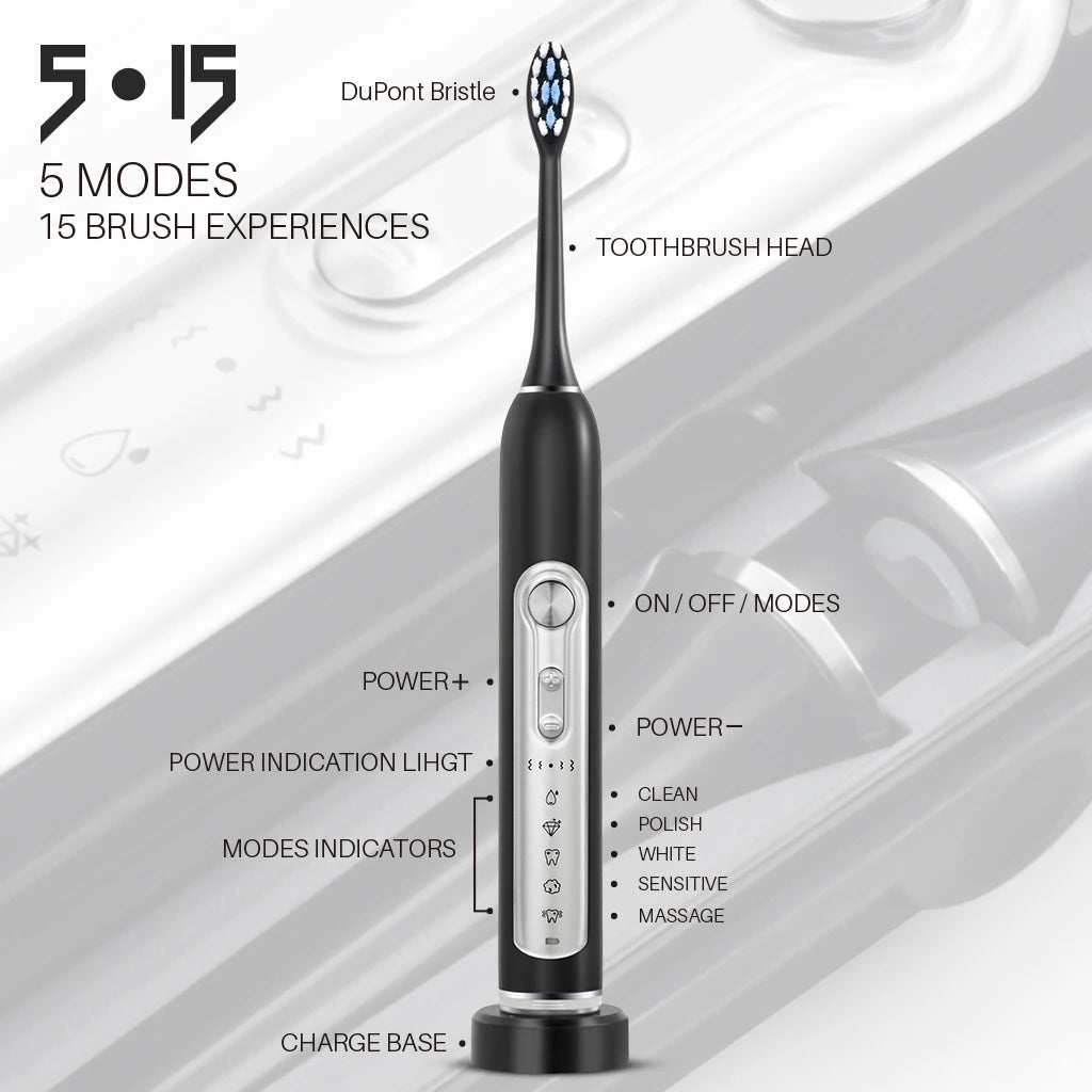 SUBORT Super Sonic Electric Toothbrush – Smart IPX7 Waterproof ...