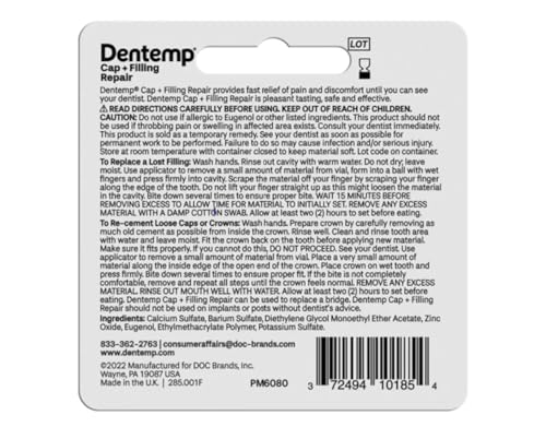 DENTEMP Maximum Strength Dental Repair 2.2 g – Brushzie