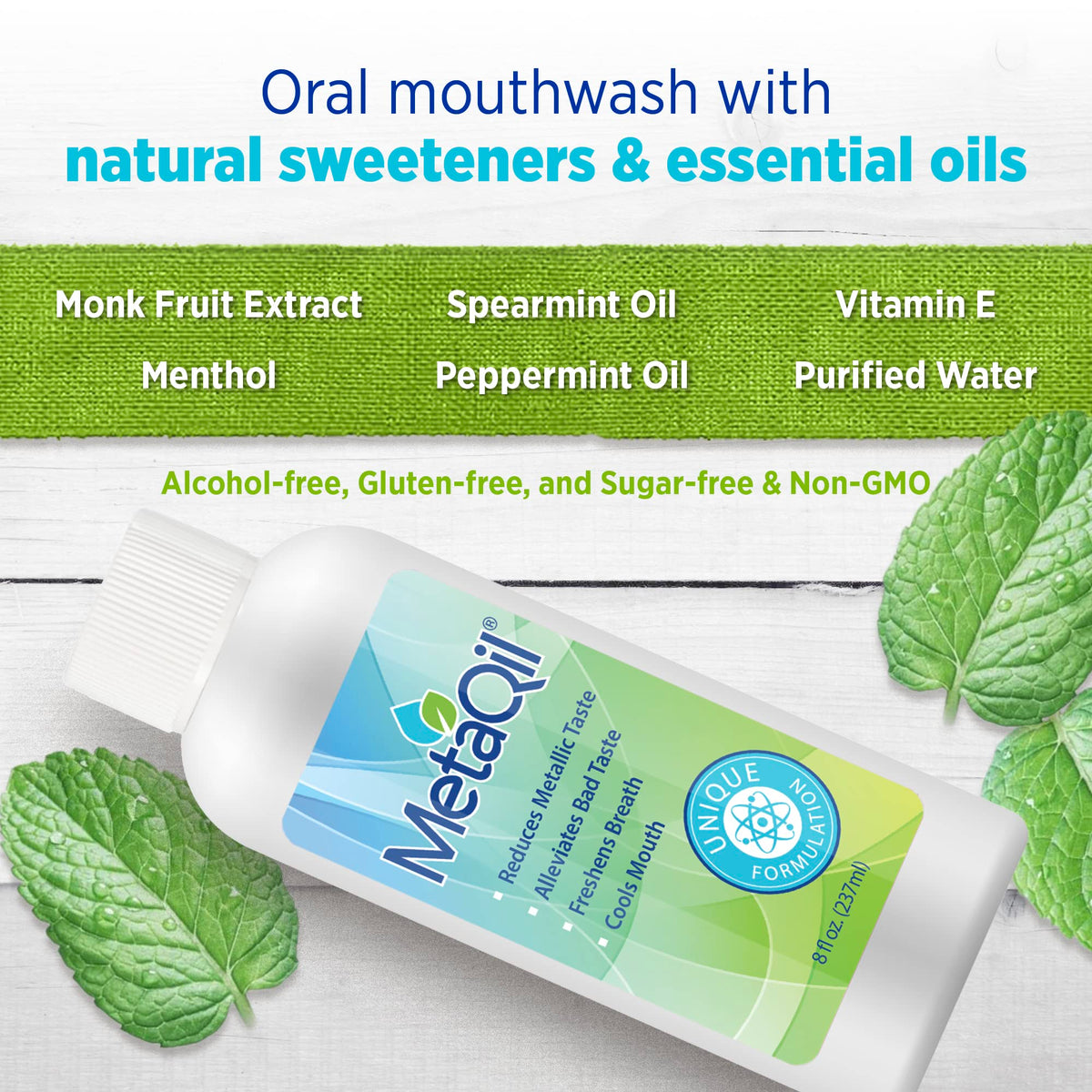 MetaQil Oral Rinse, Proven to Relieve Metallic, Bitter and Other Taste ...